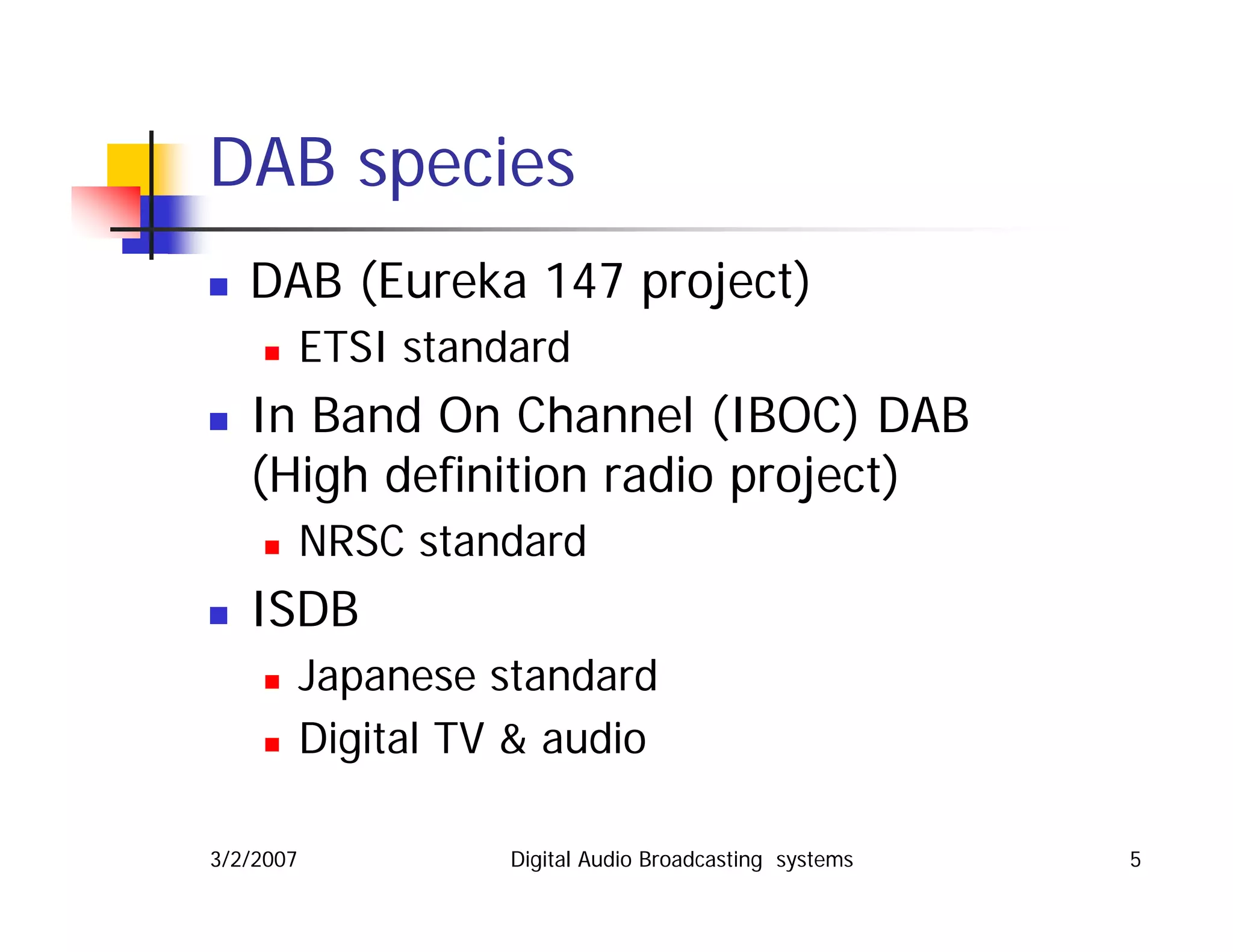 digital audio broadcasting | PDF