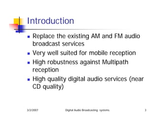 digital audio broadcasting | PDF