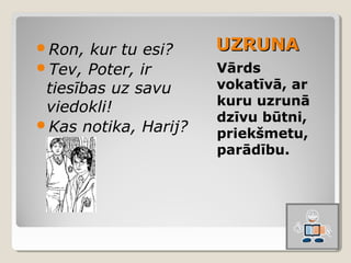 Uzruna. Uzrunas grupa | PPT