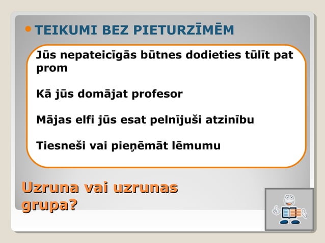 Uzruna. Uzrunas grupa | PPT
