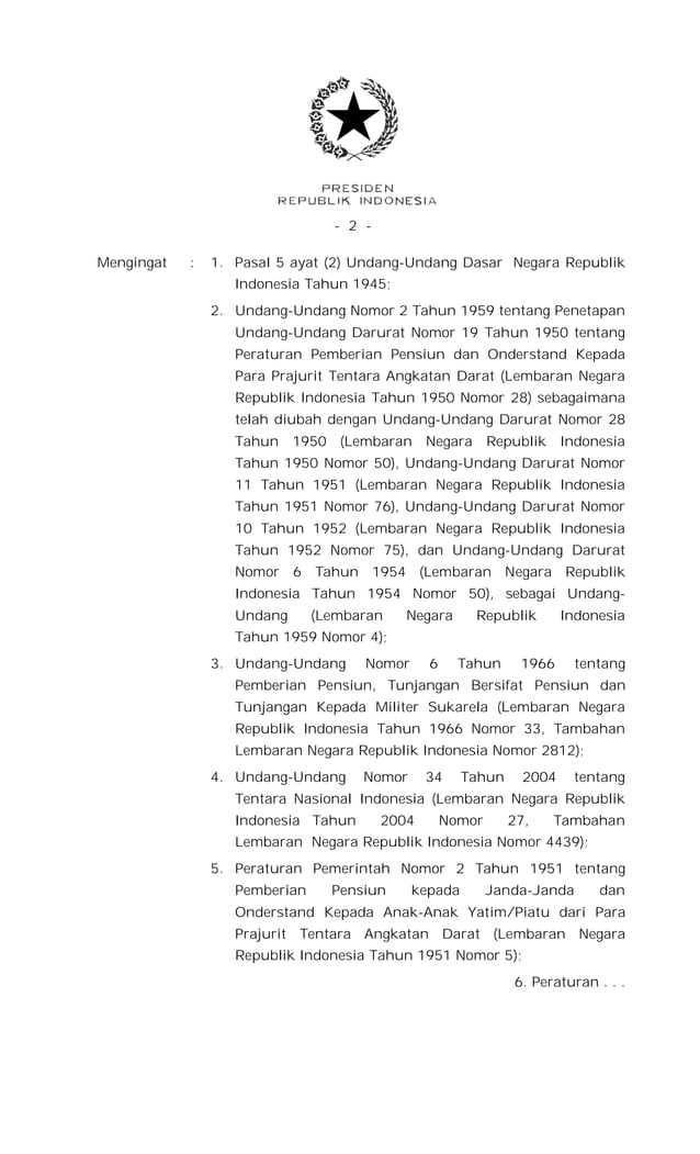 Pp0382014 pokok pensiun tni | PDF