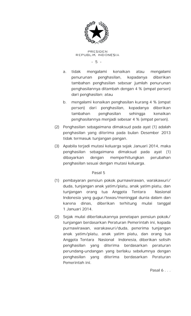 Pp0382014 pokok pensiun tni | PDF