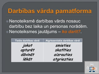 Darbības vārda persona | PPTX