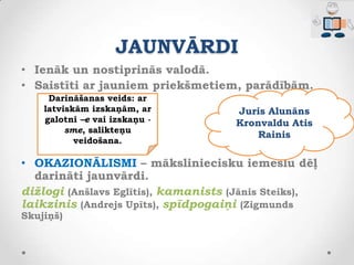 Leksikas īpatnējie slāņi | PPTX