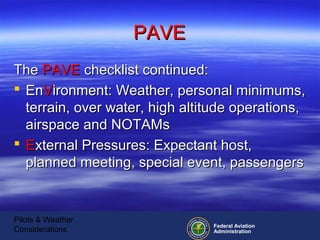 Pilots & Weather Considerations | PPT