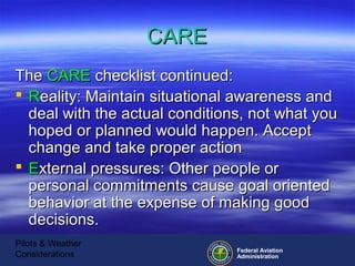 Pilots & Weather Considerations | PPT