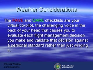 Pilots & Weather Considerations | PPT