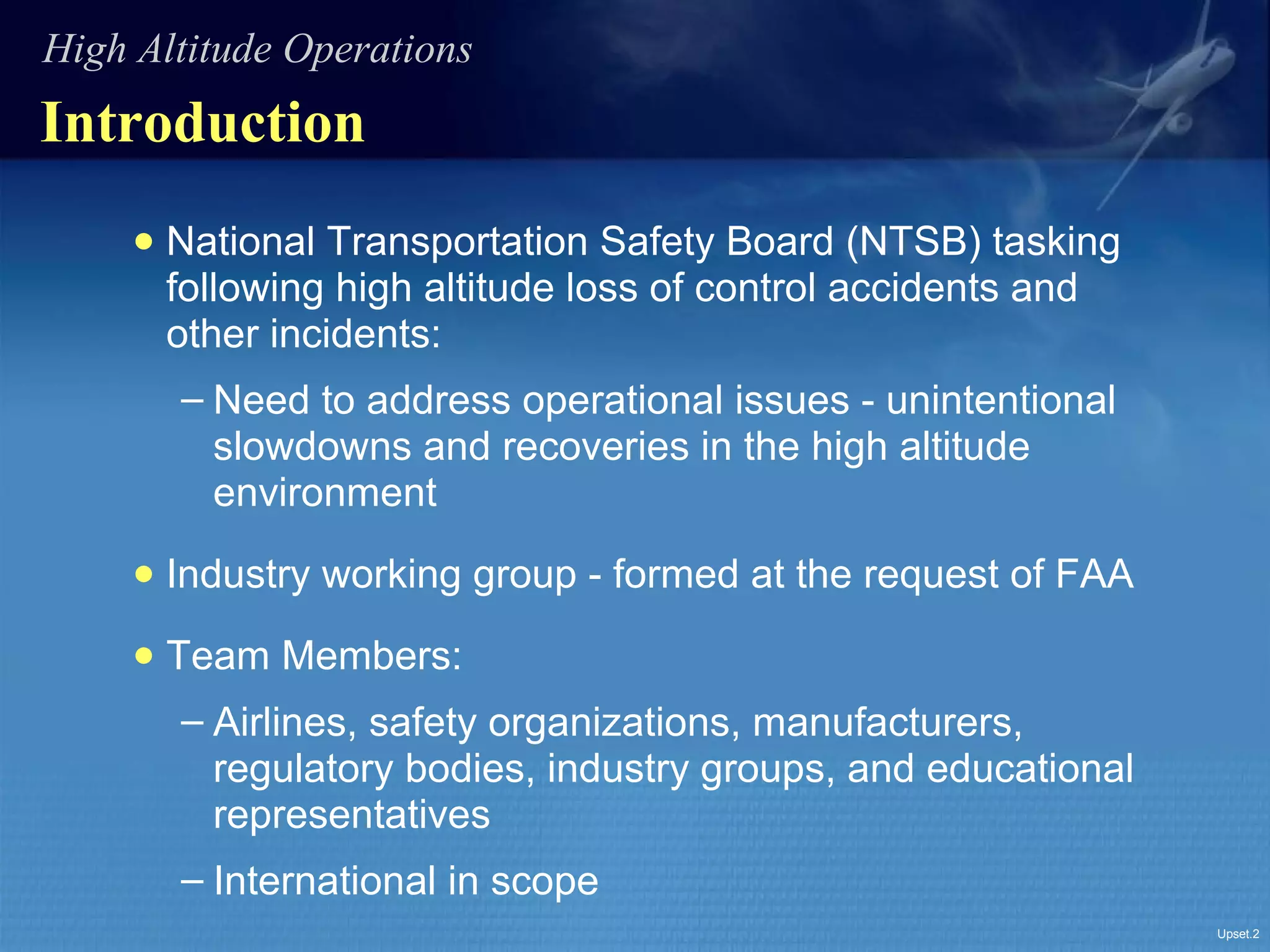 Airplane Upset Recovery: High Altitude Operations | PPT