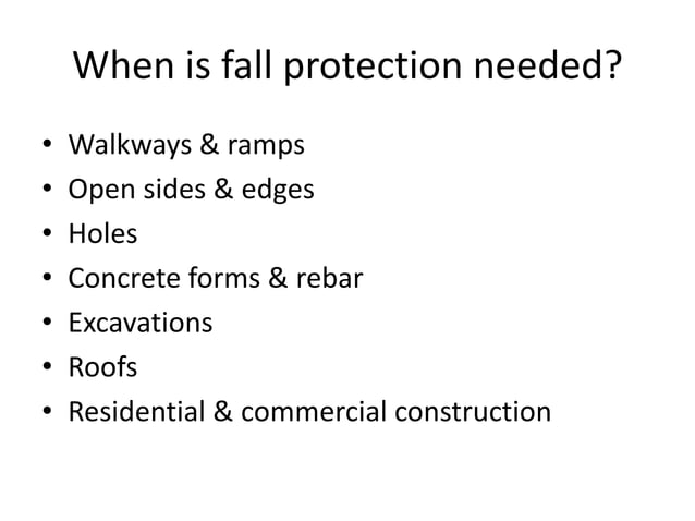 Construction Safety - Fall Protection | PPTX