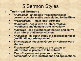 PP100: Exploring Sermon Styles | PPT