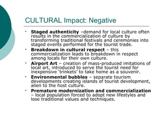 The impact of tourism on a host country | PPT