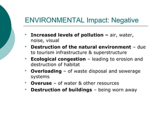 The impact of tourism on a host country | PPT
