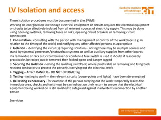 Pp 13 electrical hazards, risks and controls | PPTX