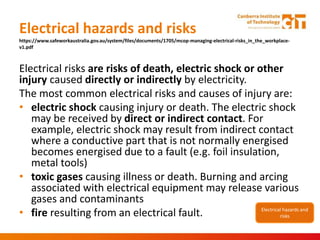 Pp 13 electrical hazards, risks and controls | PPTX