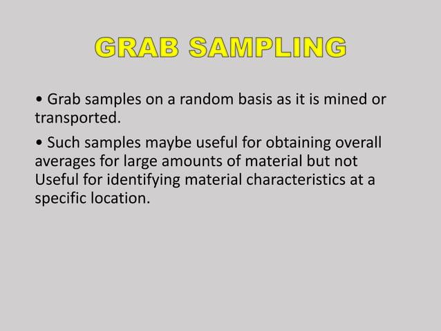 SAMPLING IN GEOLOGY | PPTX | Geology | Science