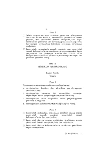 PP No. 15 Tahun 2010 tentang Penyelenggaraan Penataan Ruang | PDF