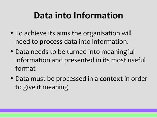 Pp1 data, information & knowledge | PPT | Computing | Technology & Computing