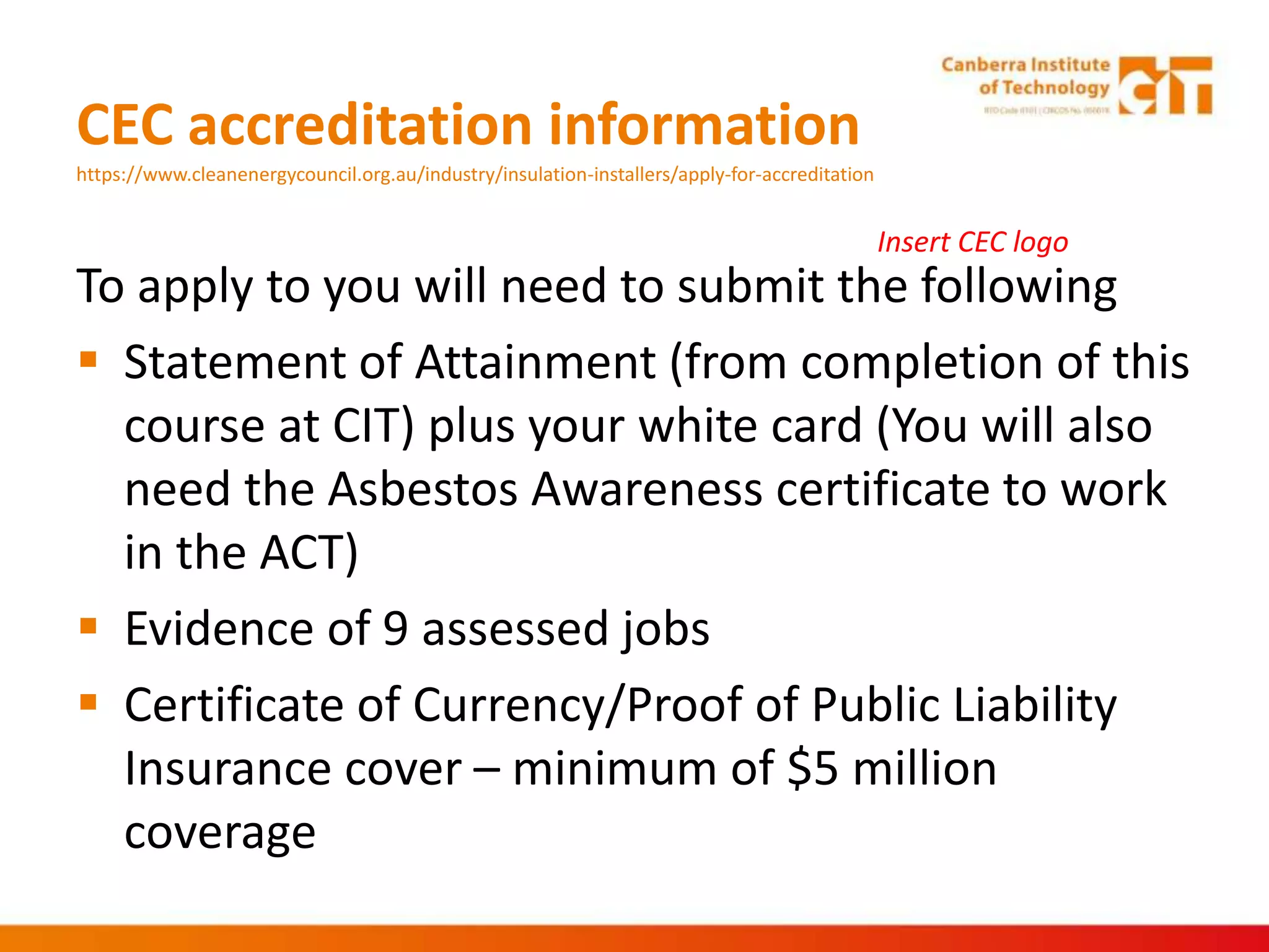 Pp 1 insulation installation training program final | PPTX