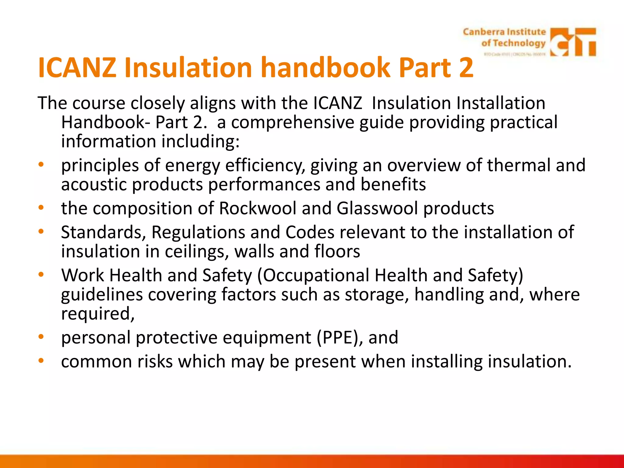 Pp 1 insulation installation training program final | PPTX