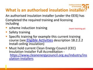 Pp 1 insulation installation training program final | PPTX