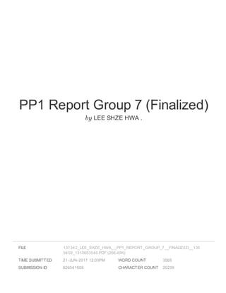 PP1 report group 7 (finalized) | PDF