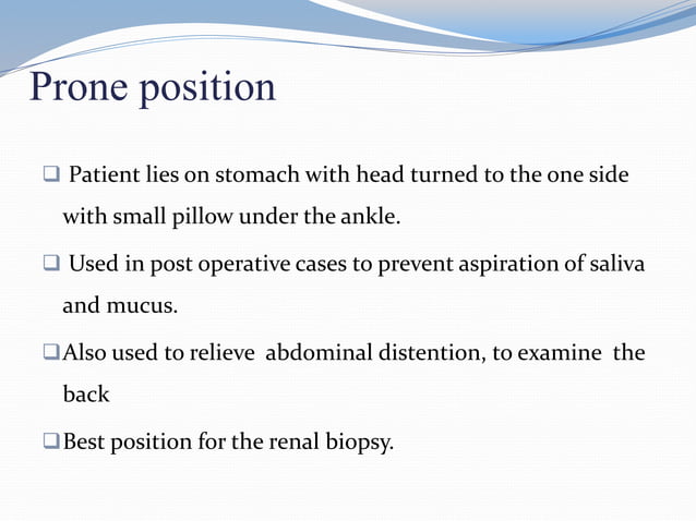 Positioning a patient | PPTX