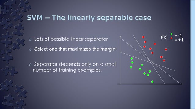Support Vector Machine Classifiers | PPT