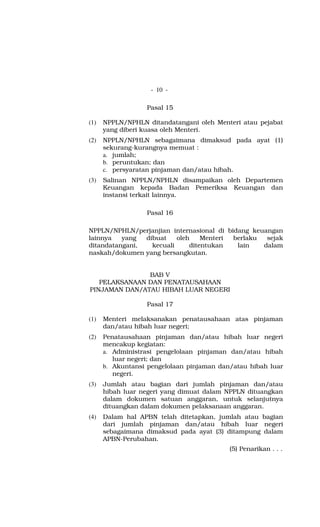Peraturan Pemerintah No.2 Tahun 2006 tentang Tata Cara Pengadaan Pinjaman dan/atau Penerimaan ...