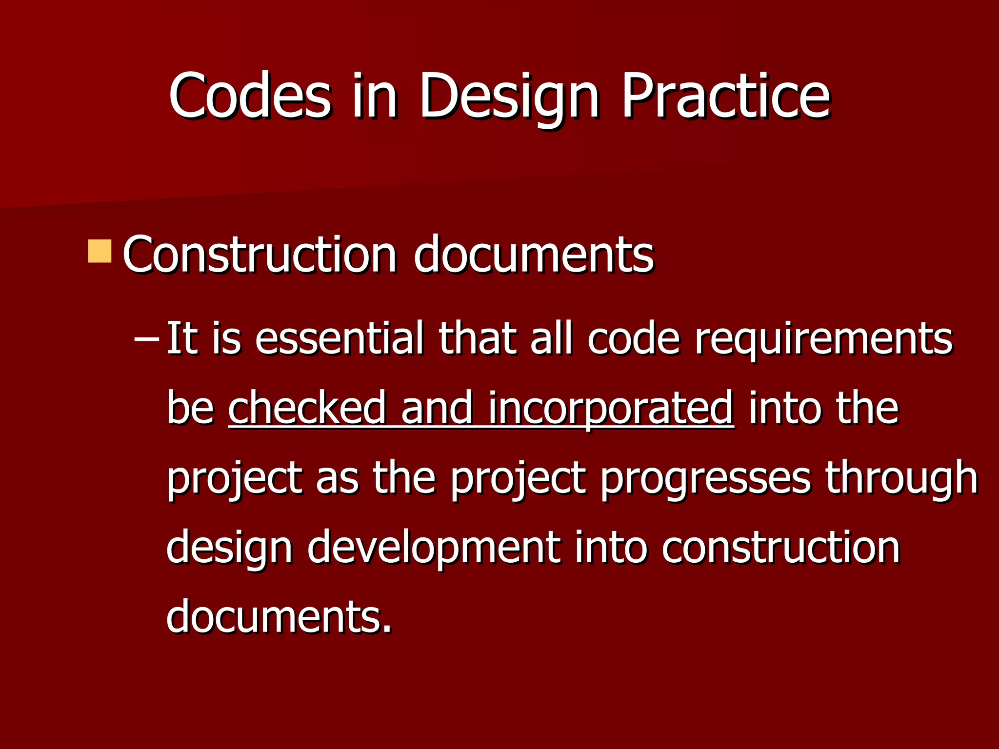 Architectural Professional Practice - Building Codes | PPT