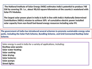 Solar and Wind Energy Power generation scenario in India.pptx