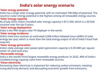 Solar and Wind Energy Power generation scenario in India.pptx