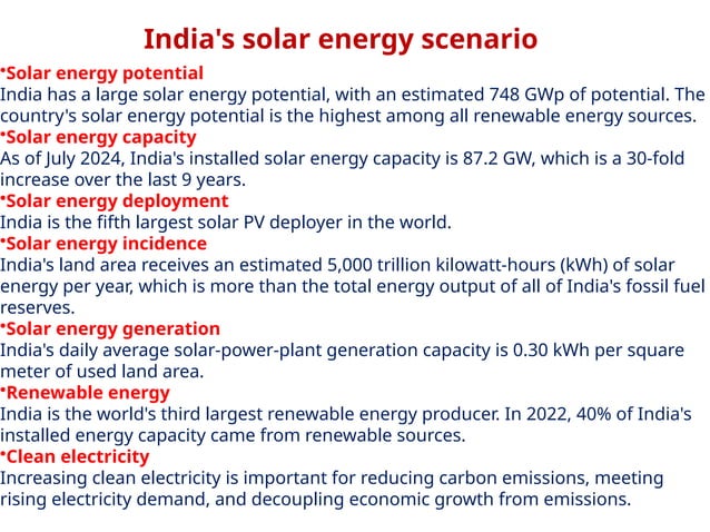 Solar And Wind Energy Power Generation Scenario In India Pptx