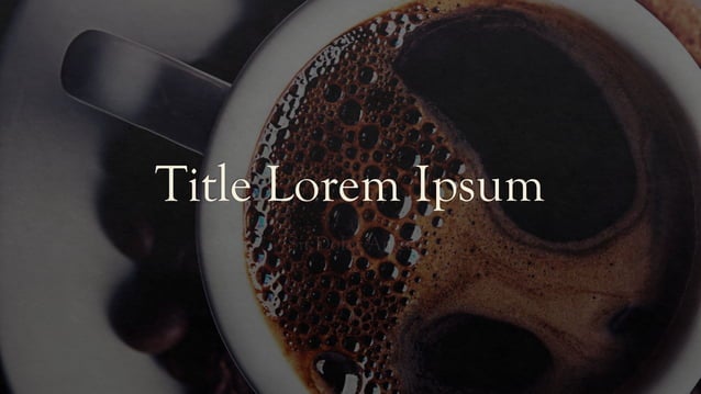 Power Point Presentation for Coffee theme | PPTX