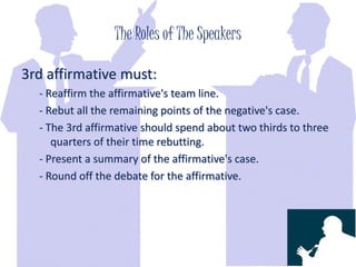 BASIC DEBATING SKILLS | PPTX