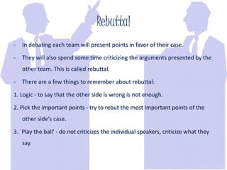 BASIC DEBATING SKILLS | PPTX