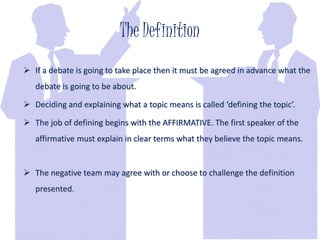 BASIC DEBATING SKILLS | PPTX