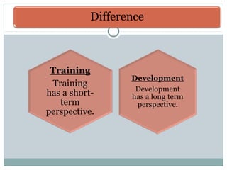 Pp2 difference between training & development | PPT