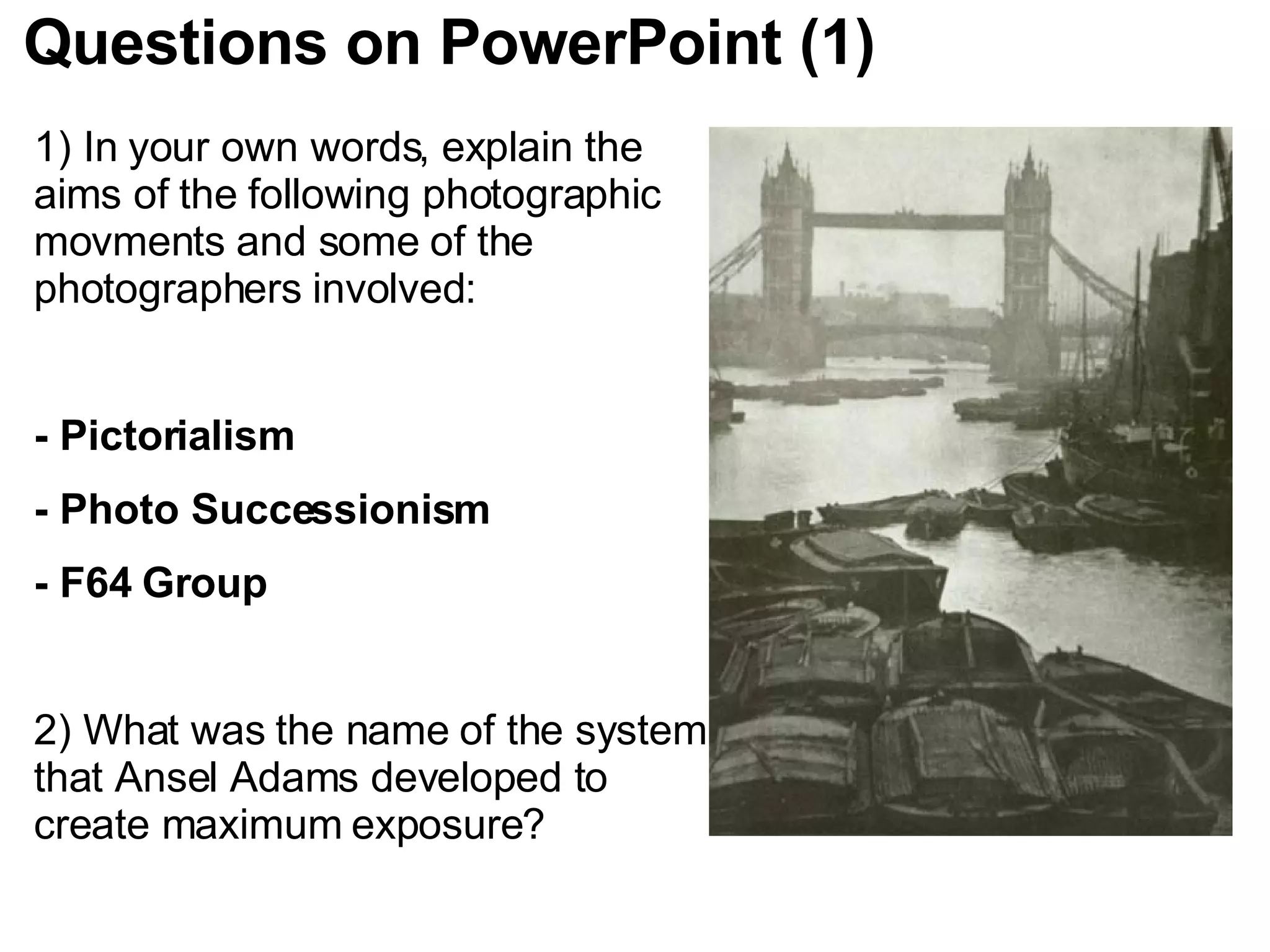 Photo-Secession 1820-1930s | PPT | Photography | Arts and Crafts