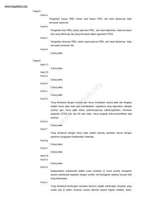 Pp21 2005 ttg keamanan hayati produk rekayasa genetik | PDF