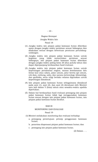Pp24 2010 penggunaan kawasan hutanPeraturan Pemerintah No. 24 Tahun 2010 tentang Penggunaan ...