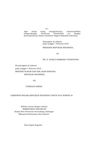 Pp24 2010 penggunaan kawasan hutanPeraturan Pemerintah No. 24 Tahun 2010 tentang Penggunaan ...