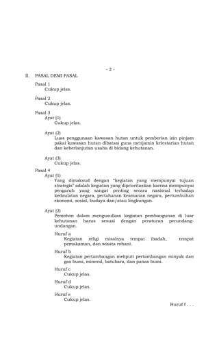 Pp24 2010 penggunaan kawasan hutanPeraturan Pemerintah No. 24 Tahun 2010 tentang Penggunaan ...