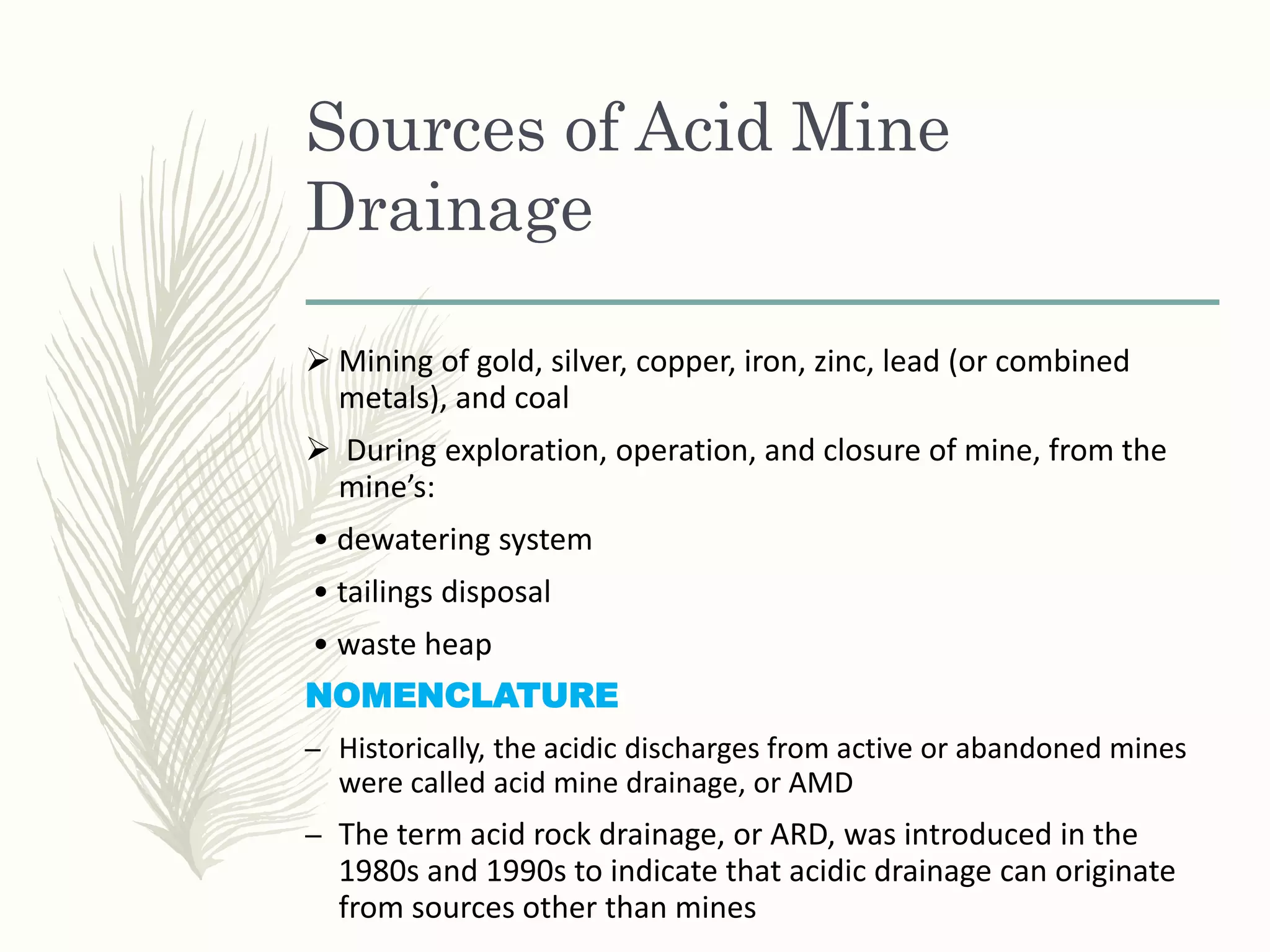 ACID MINE DRAINAGE | PPTX