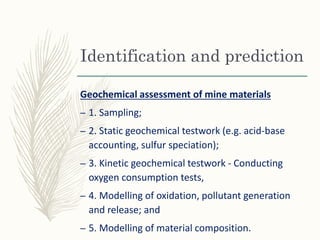 ACID MINE DRAINAGE | PPTX