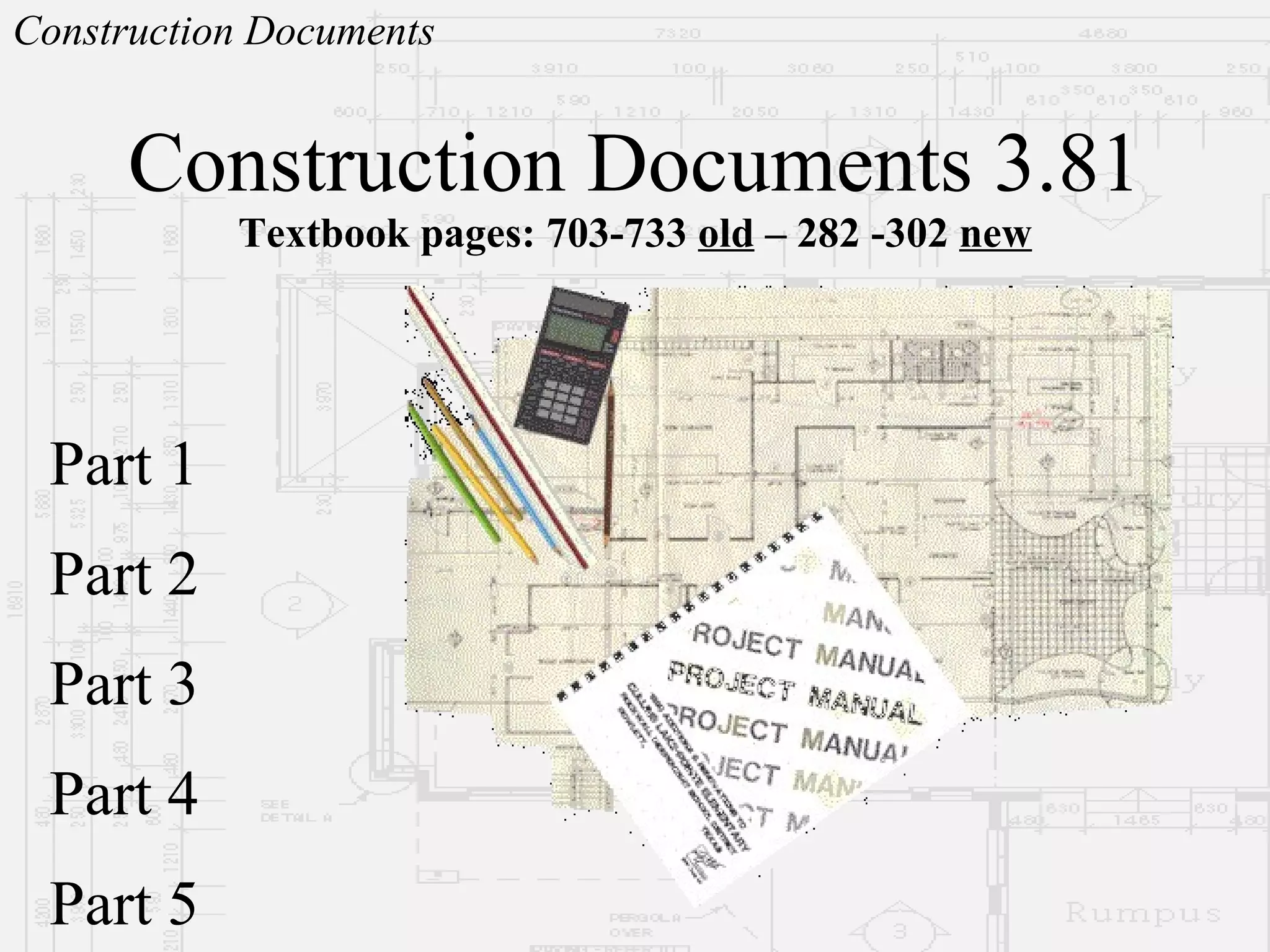 Architectural Professional Practice - Construction Documents | PPT