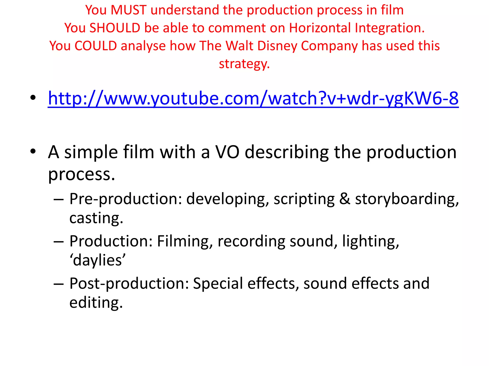 Pp2 disney and horizontal integration | PPTX