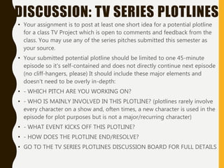 COMM 119: Plot-Lines & Production Planning | PPT
