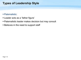 Types of Leaders | PPT