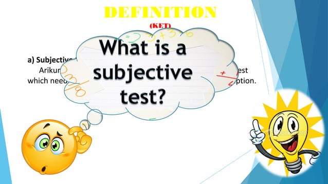 Subjective vs Objective test | PPT | Standardized Testing | Educational ...