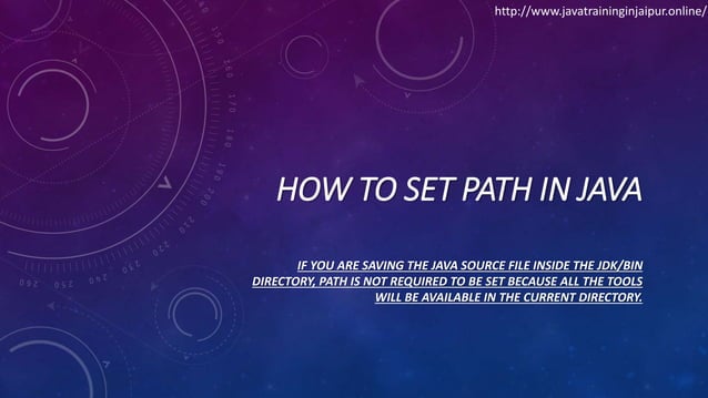 HOW TO SET PATH IN JAVA | PPT